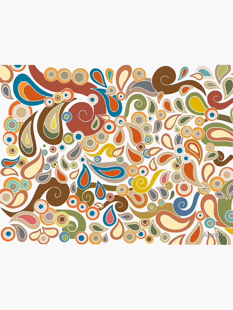 "Hand drawn Retro Vintage Funky Design" Sticker for Sale by Alondra ...