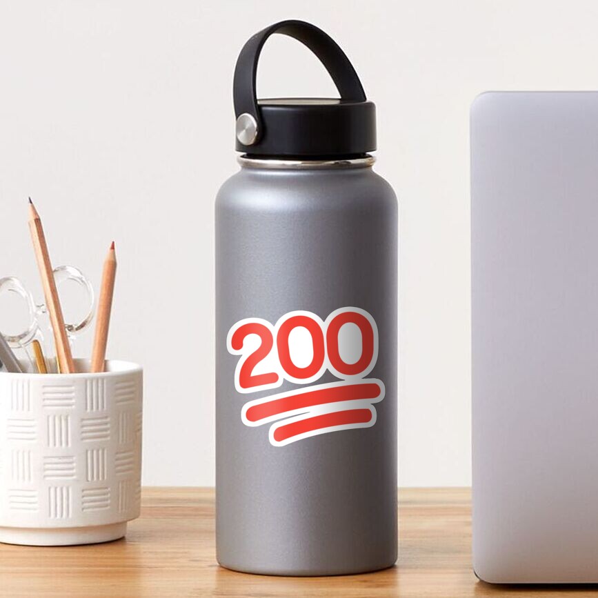 "200 Emoji" Sticker for Sale by KevlarShirts | Redbubble
