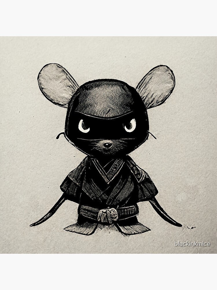 "Ninja Mouse" Poster for Sale by blackinkmice | Redbubble