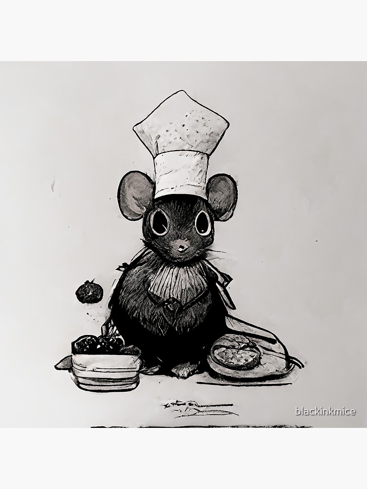 "Chef Mouse" Sticker for Sale by blackinkmice | Redbubble