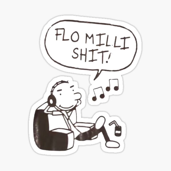 "FLO MILLI" Sticker for Sale by razzorazzi | Redbubble
