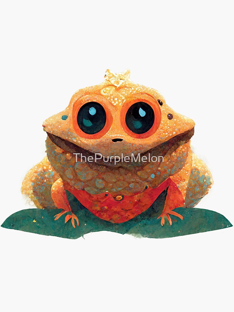 "Happy Toad Illustration" Sticker for Sale by ThePurpleMelon | Redbubble