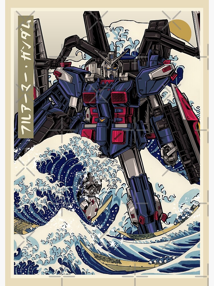 "Hokusai Thunderbolt Gundam" Poster for Sale by tonchop | Redbubble
