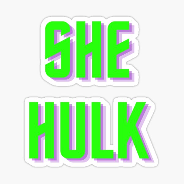"She Hulk" Sticker for Sale by RonHoesly | Redbubble