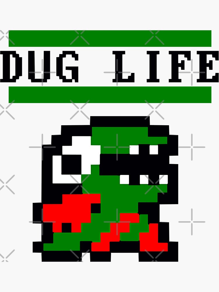 "First Day Of Arcade Dig Dug Cute Photographic" Sticker for Sale by ...