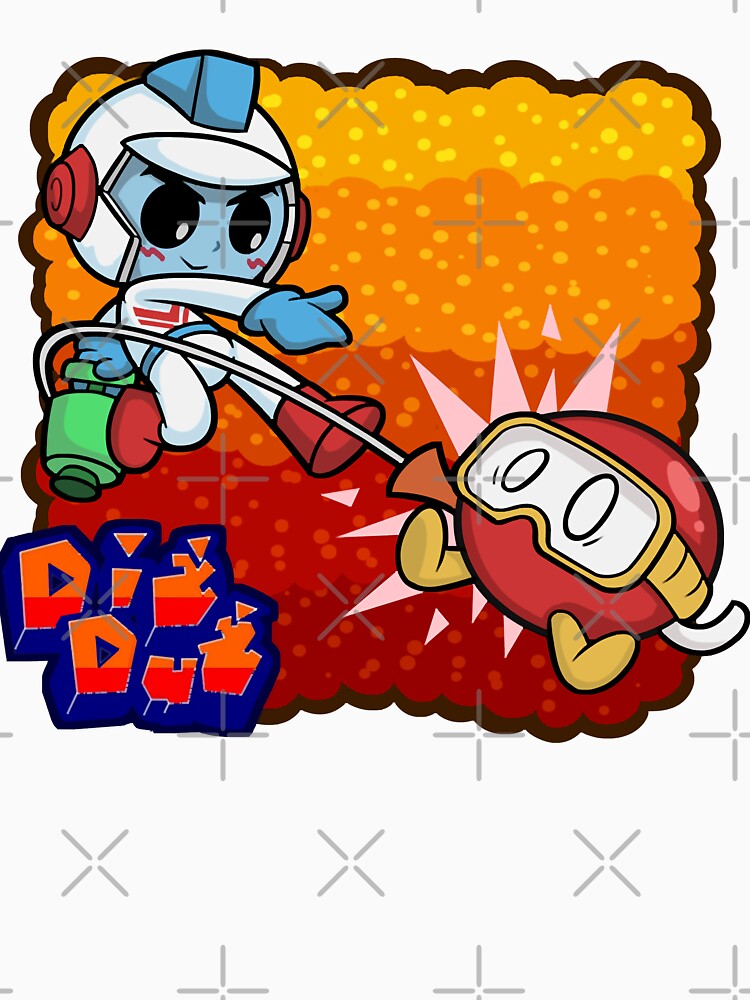 "First Day Of Dig Pixel Art Dug Vintage Style Art" T-shirt for Sale by ...