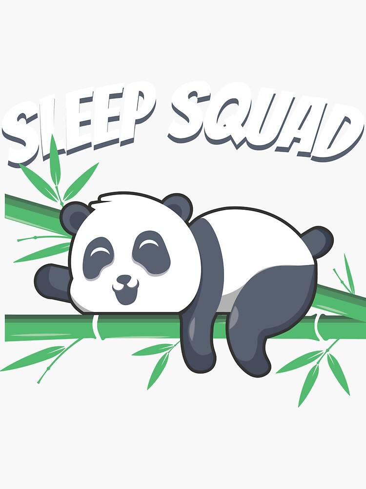 "sleep squad panda" Sticker for Sale by ditoart06 | Redbubble