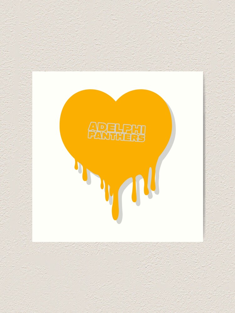"Adelphi Panthers Melty Heart Logo" Art Print for Sale by nvossku ...