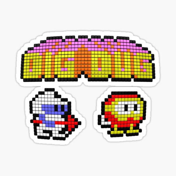 "The Great Retro Classic Gaming Dig Dug Photographic" Sticker for Sale ...