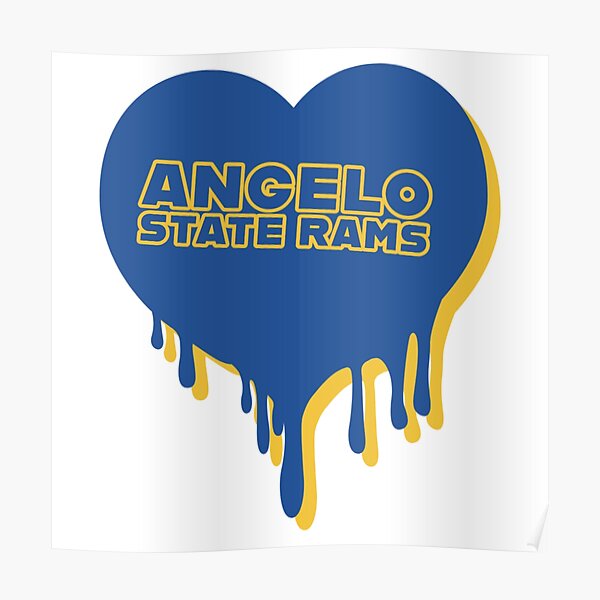 "Angelo State Rams Melty Heart Logo" Poster for Sale by nvossku | Redbubble