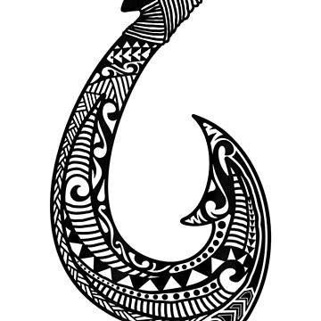 "Tribal Hawaiian Fish Hook Pacific Islander Ocean Fishing" Poster for ...