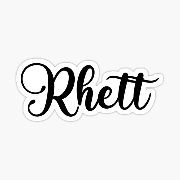 "Rhett Name - Handwritten Calligraphy" Sticker for Sale by YelenaStore ...