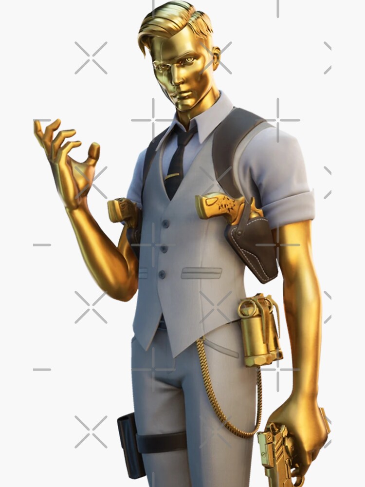 "Gold midas skin 2" Sticker for Sale by happykiddos | Redbubble