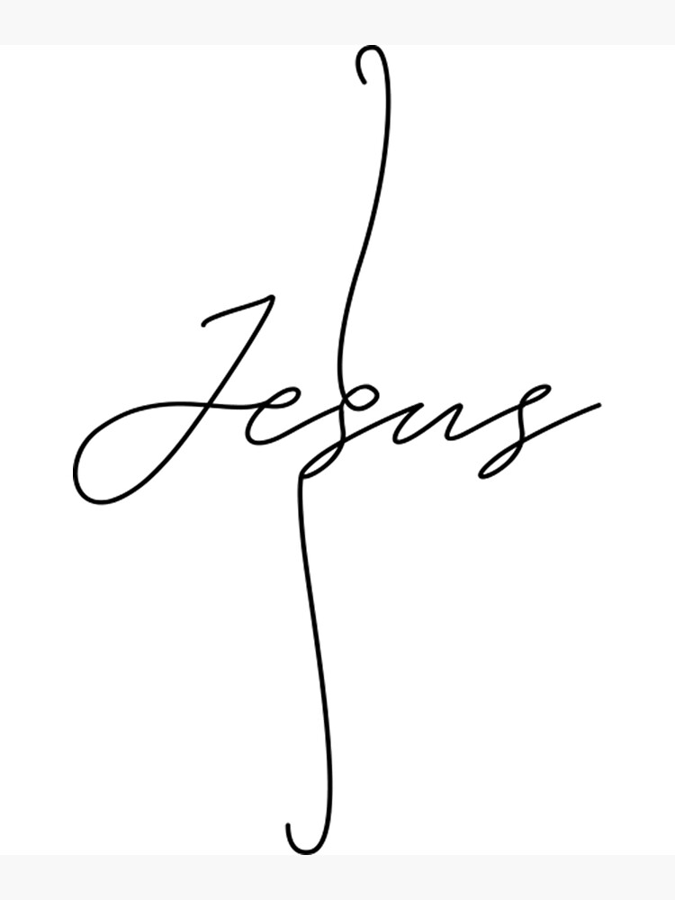 "jesus script" Poster for Sale by GuiseiMutilla | Redbubble