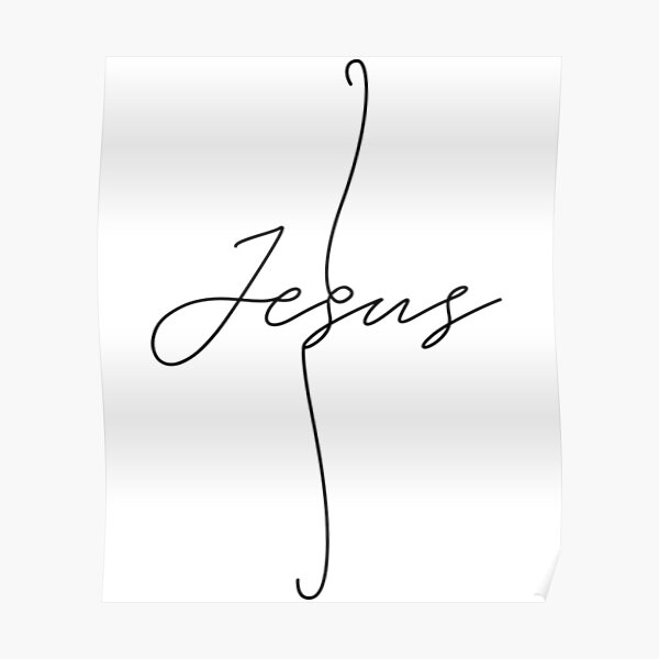 "jesus script" Poster for Sale by GuiseiMutilla | Redbubble