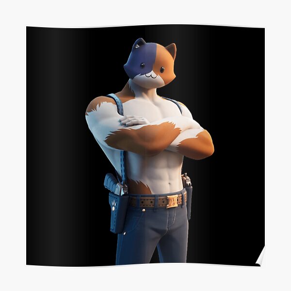 "meowscles character" Poster for Sale by happykiddos | Redbubble