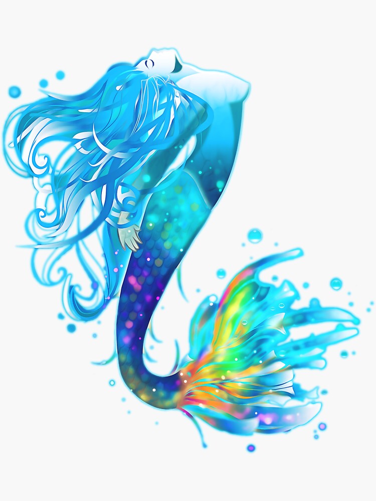 "Mermaid - Enchanted Transparent" Sticker by sampa2nyc | Redbubble
