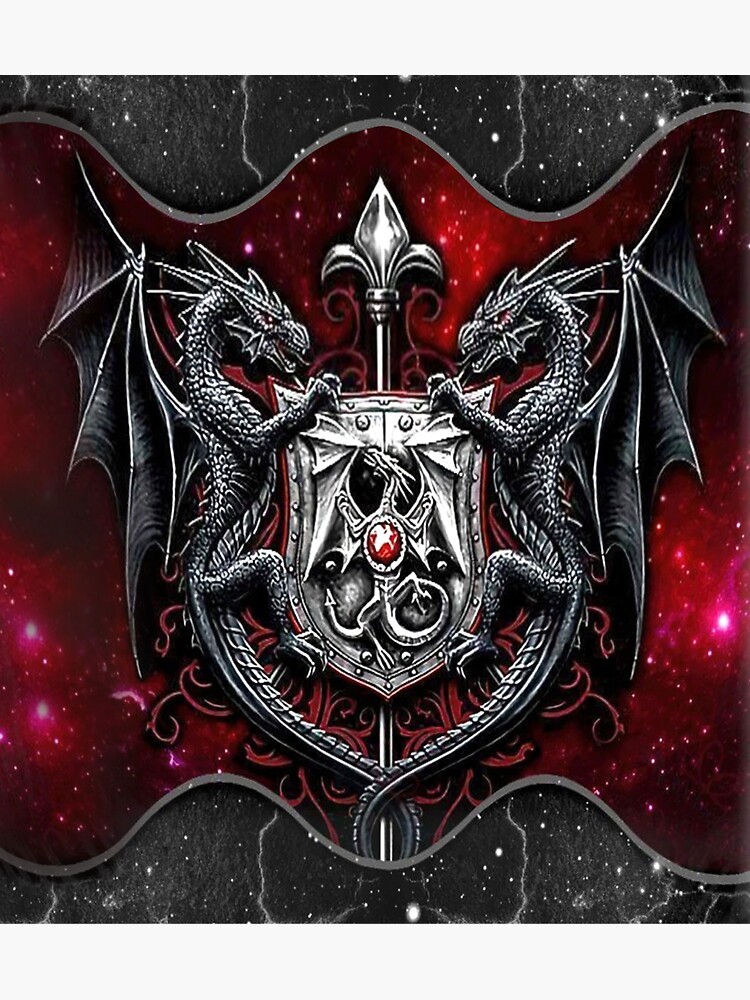 "Dragons Badge Couple Love Metallic Style" Sticker for Sale by ...