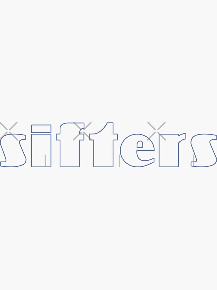 "Sifters [blue outline]" Sticker for Sale by TraceTheFace | Redbubble