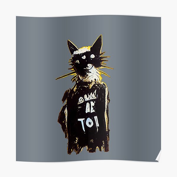 "Graffiti style cat" Poster for Sale by hamptidampti | Redbubble