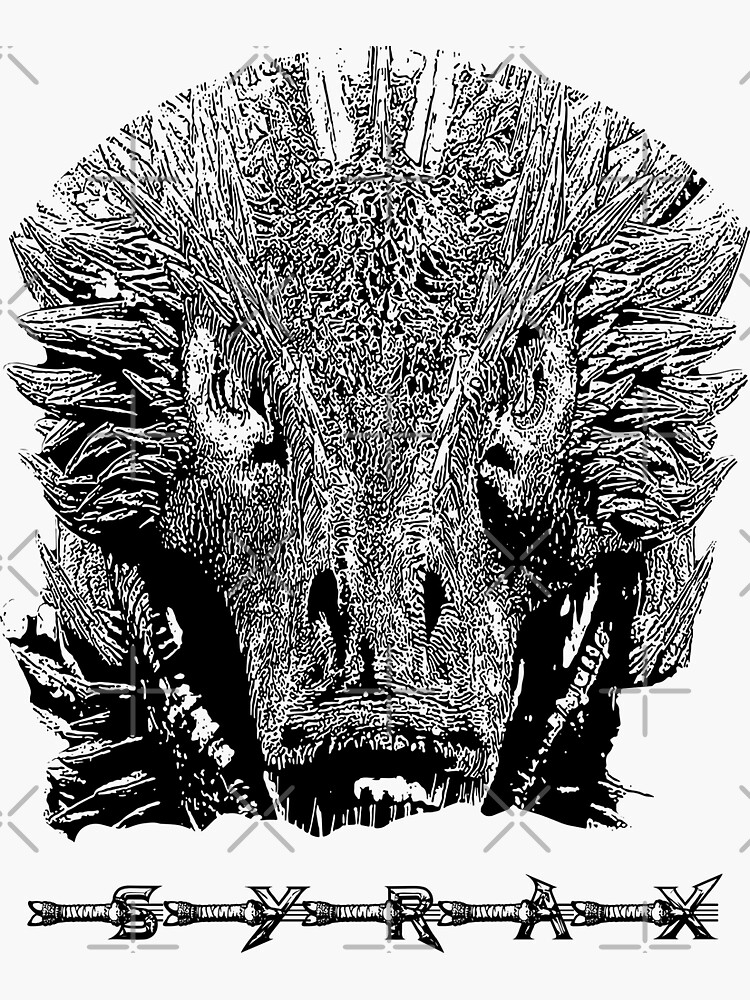 "Rhaenyra Syrax dragon" Sticker for Sale by Pixileads | Redbubble