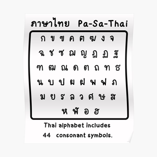 "Thai Alphabet (B) #0045" Poster for Sale by WittyIdeate | Redbubble