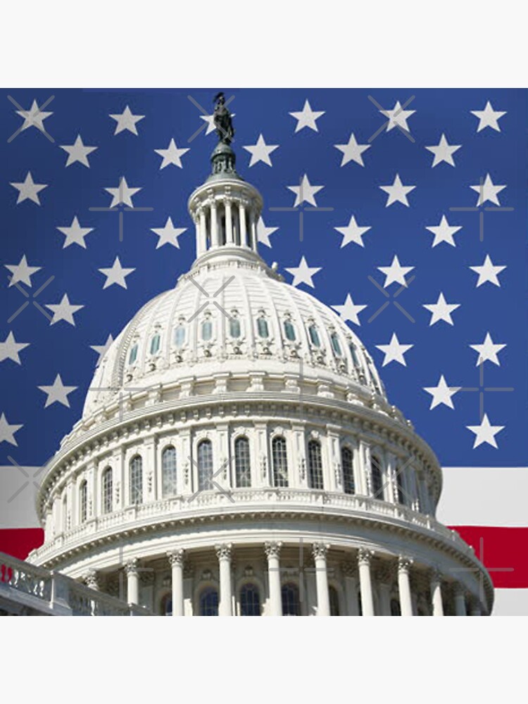 "U.S Capitol Building." Sticker for Sale by Johnredbubblesh | Redbubble