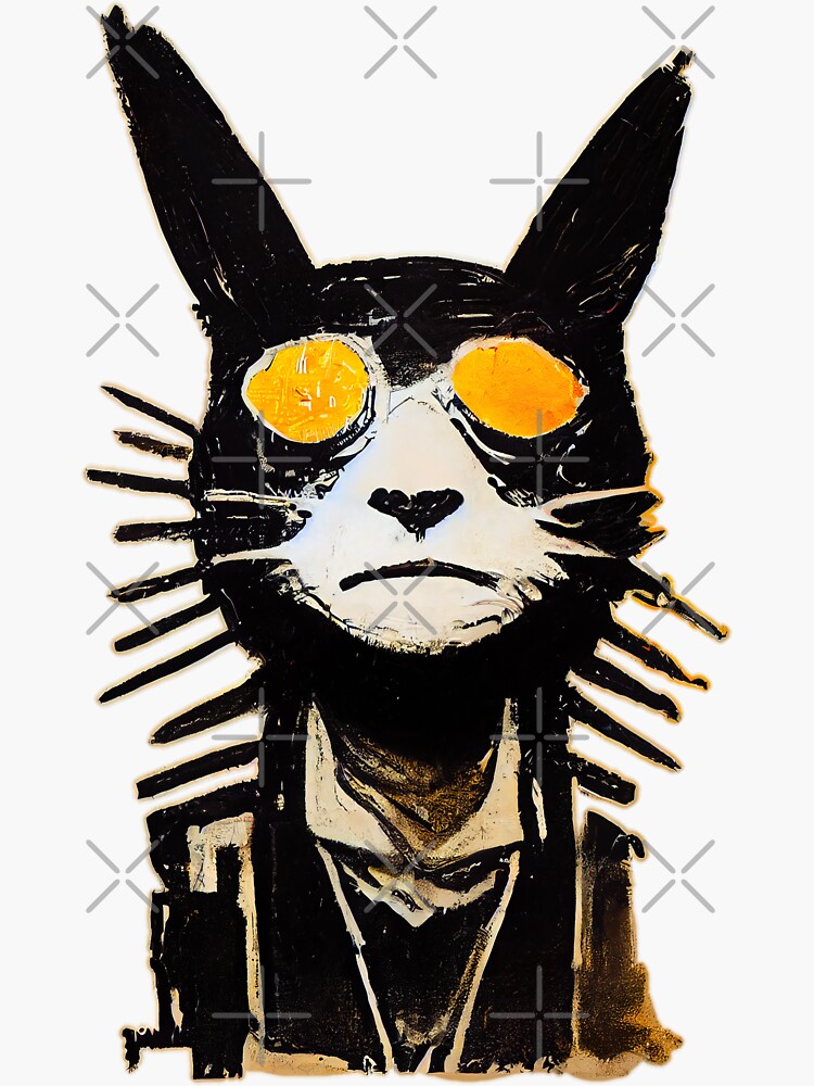 "Graffiti style cat" Sticker for Sale by hamptidampti | Redbubble