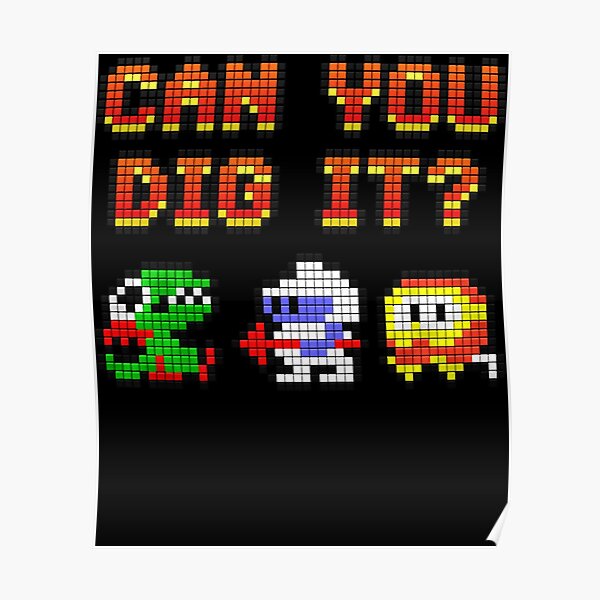 "Best Boys Girls Classic Gaming Dig Dug Years Old Birthday" Poster for ...