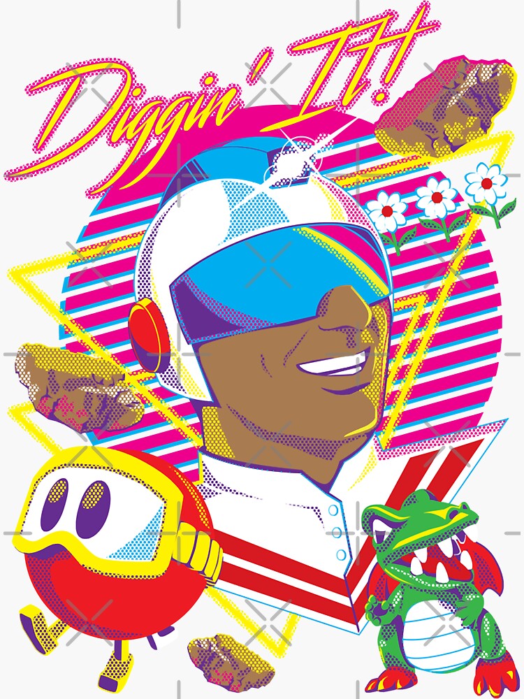 "Best Boys Girls Dig Pixel Art Dug Music Awesome" Sticker for Sale by ...