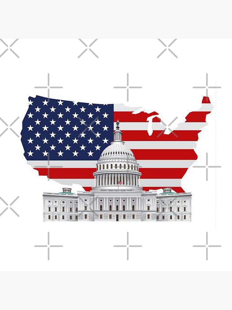 "U.S Capitol Building." Sticker for Sale by Johnredbubblesh | Redbubble
