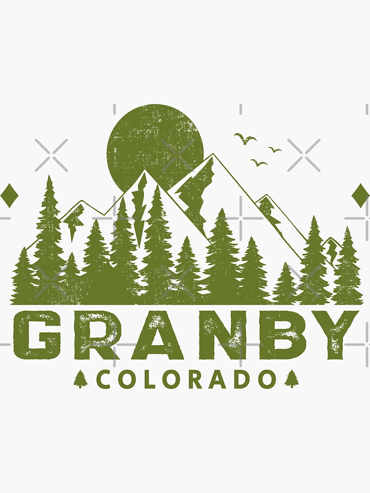 "Granby Colorado Mountain Souvenir" Sticker for Sale by Home-Spirit ...