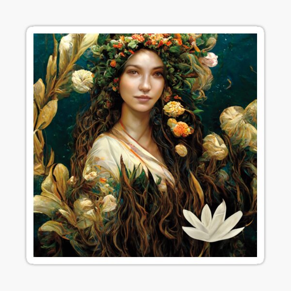 "Gaia Goddess " Sticker for Sale by Aidreamartist | Redbubble
