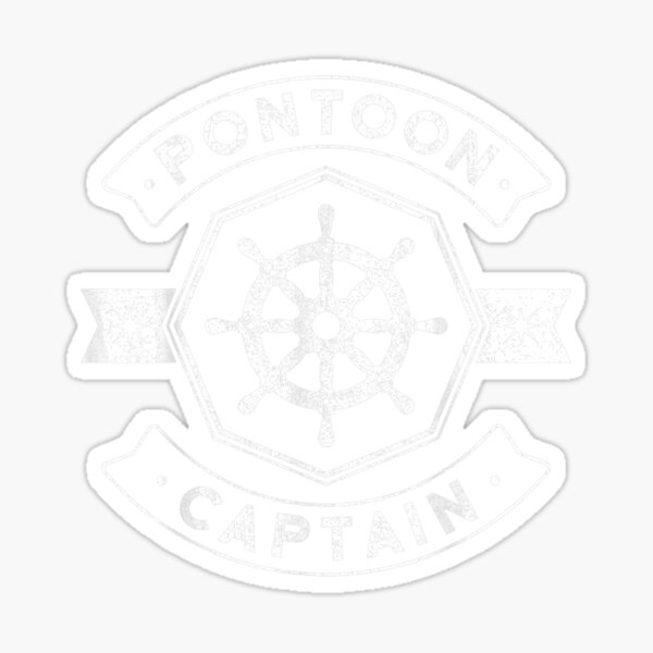 "Pontoon Captain - Funny Pontoon Boat Accessories" Sticker for Sale by ...