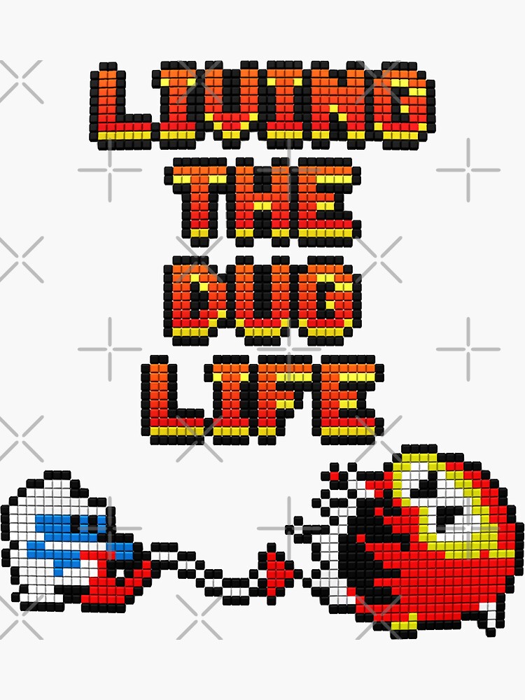 "Boy Who Loves Stranger Things Dig Dug Vintage Photography" Sticker for ...