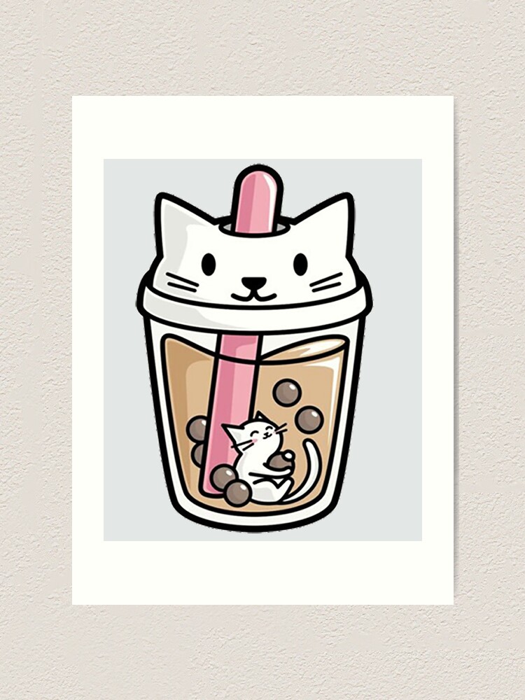 "Cat Boba Tea Bubble Tea Kawaii Anime Japanese Neko Matching Gift Lover ...