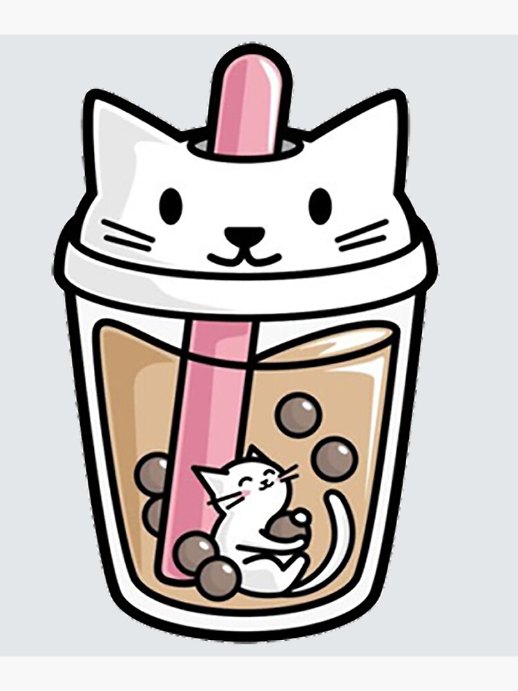"Cat Boba Tea Bubble Tea Kawaii Anime Japanese Neko Matching Gift Lover ...