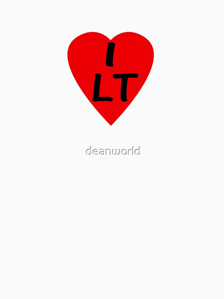 "I Love Lithuania - Country Code LT T-Shirt & Sticker" T-shirt by ...
