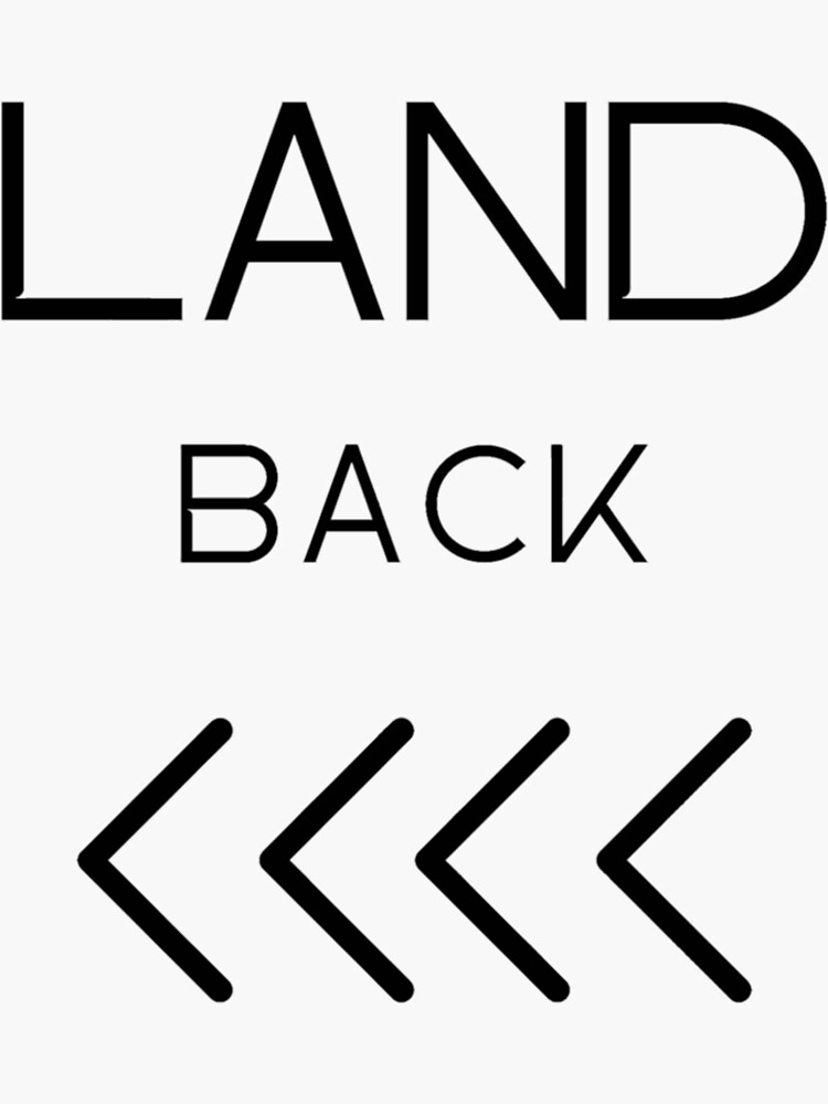 "Land back " Sticker for Sale by AbenakitoZuni | Redbubble