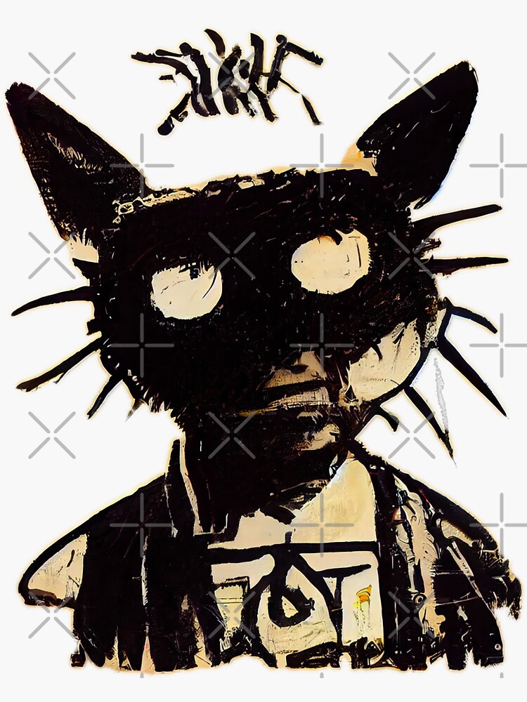 "Graffiti style cat" Sticker for Sale by hamptidampti | Redbubble