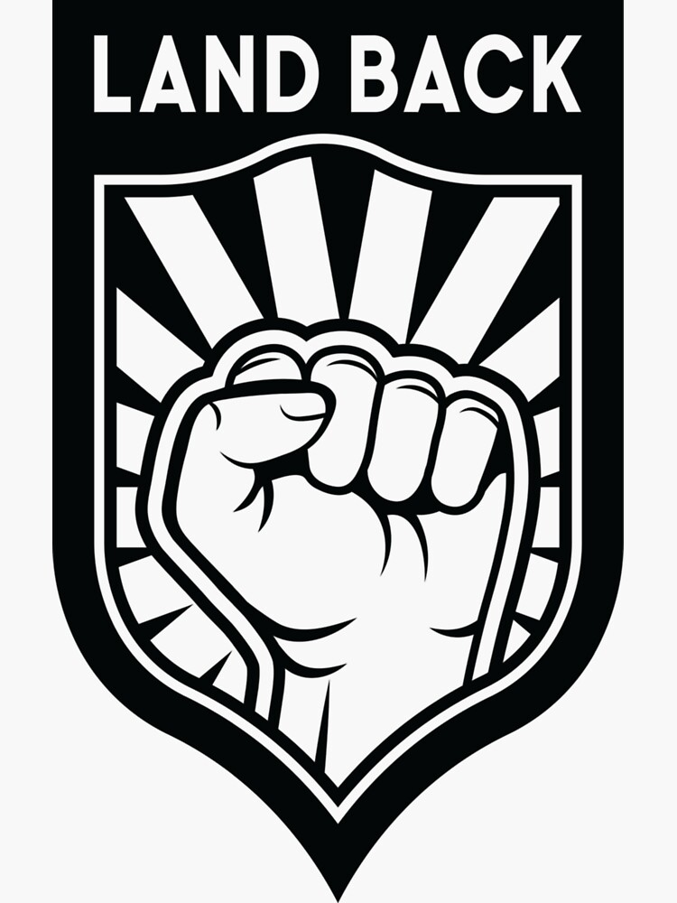 "Landback Hand Fist " Sticker for Sale by AbenakitoZuni | Redbubble