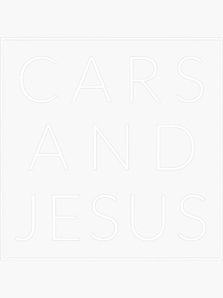 "Cars And Jesus Minimal Hot Rod Christian " Sticker for Sale by ...