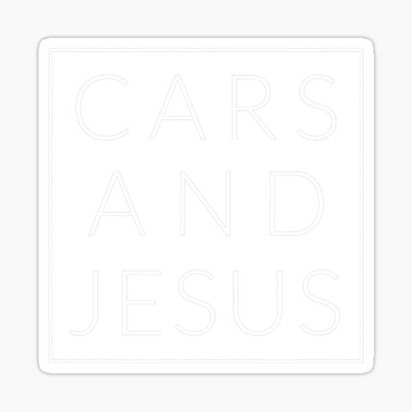 "Cars And Jesus Minimal Hot Rod Christian " Sticker for Sale by ...