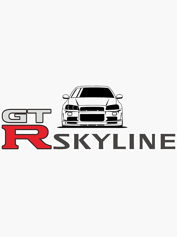 "NISSAN SKYLINE GTR" Sticker for Sale by makro92 | Redbubble