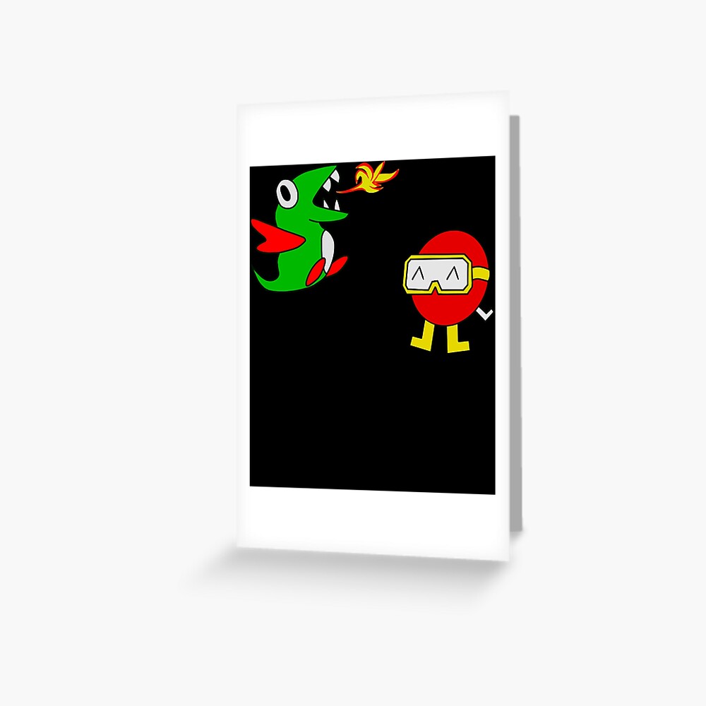 "People Classic Dig Pixel Art Dug Vintage Style Art" Greeting Card for ...