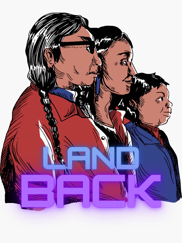 "landback " Sticker for Sale by AbenakitoZuni | Redbubble