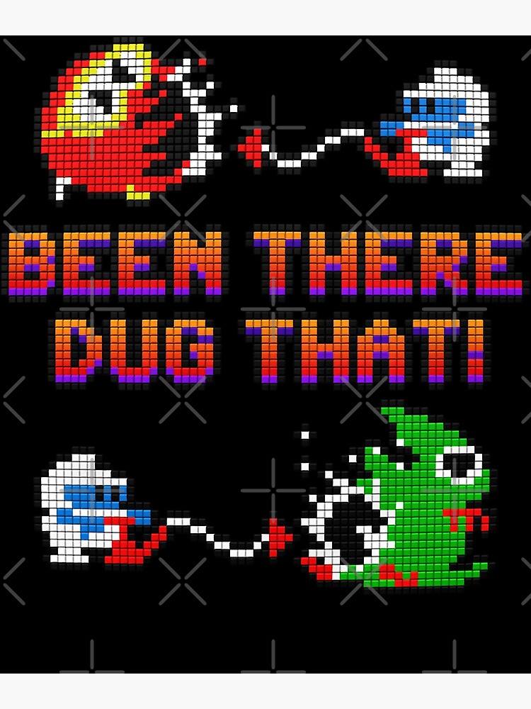 "The Birthday Boy Dig Dug Computer Gaming Vintage Style Art" Poster for ...