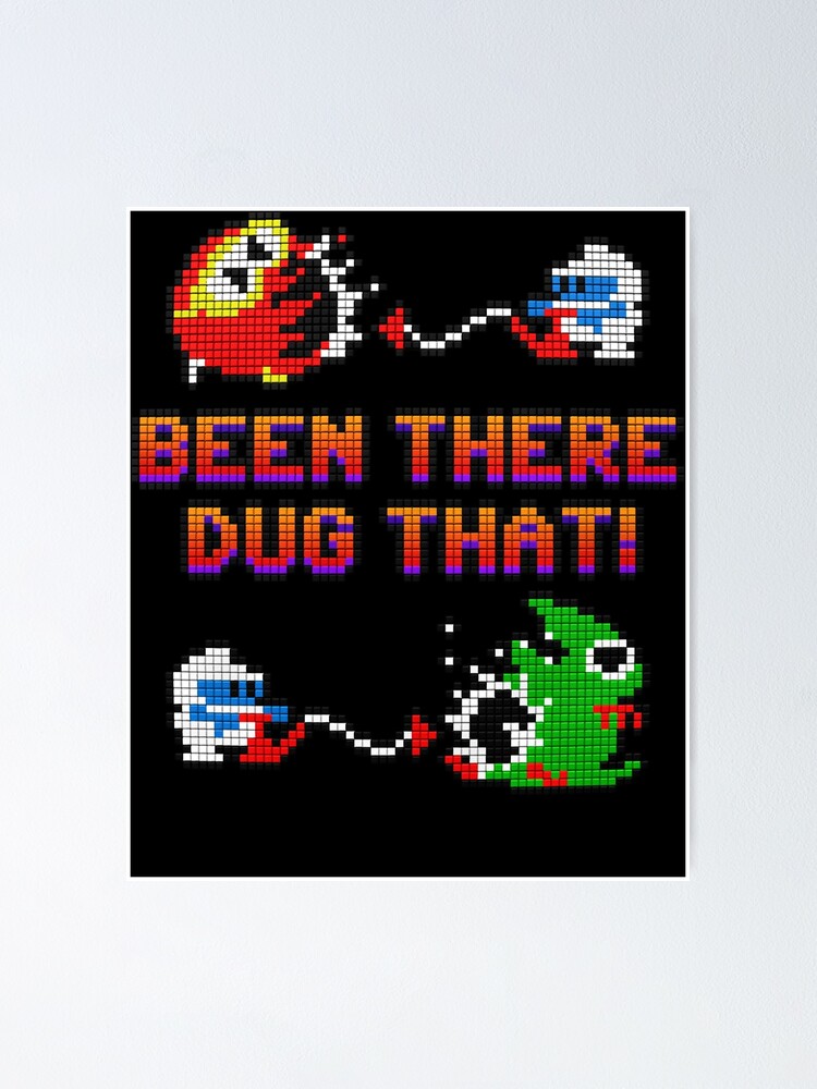 "The Birthday Boy Dig Dug Computer Gaming Vintage Style Art" Poster for ...