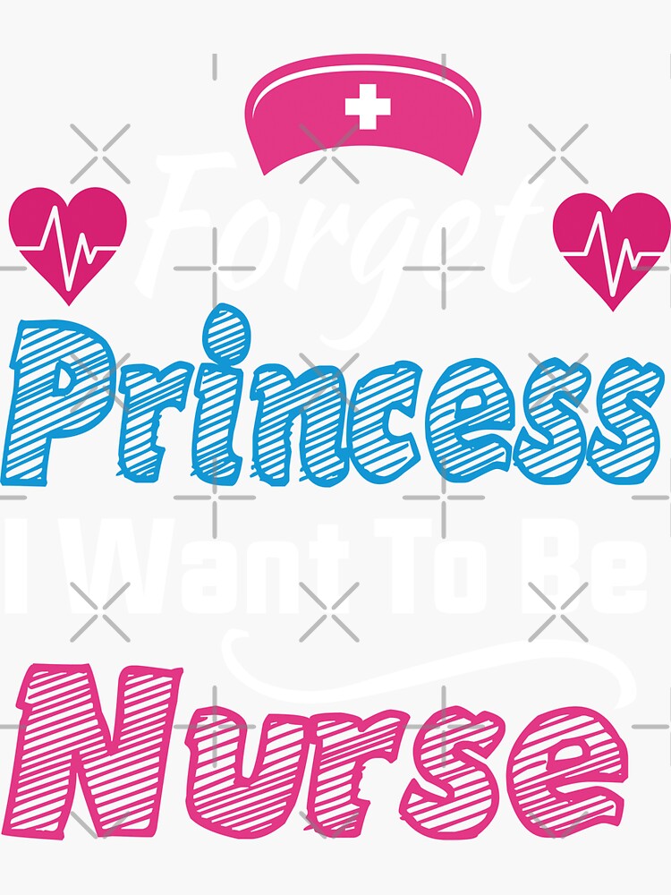 "Nurse day Medical little girls Princess Future Nurse" Sticker for Sale ...