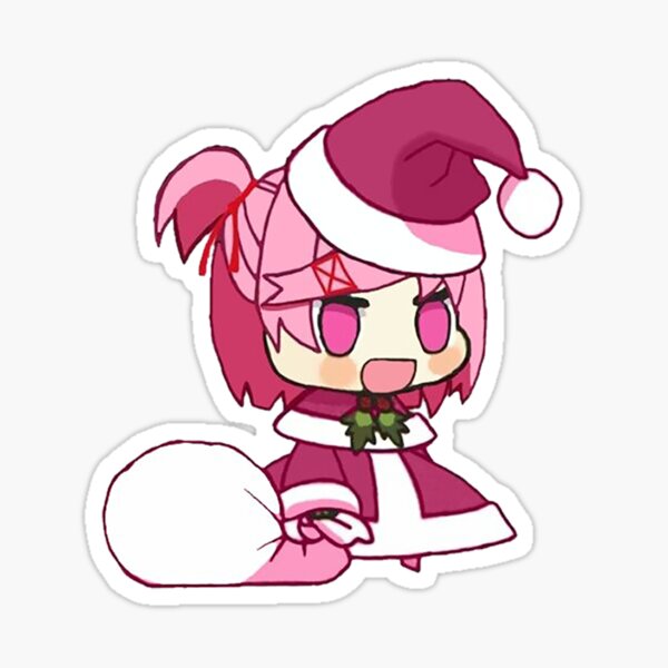 "funny ddlc natsuki funny" Sticker for Sale by TheHatHive | Redbubble